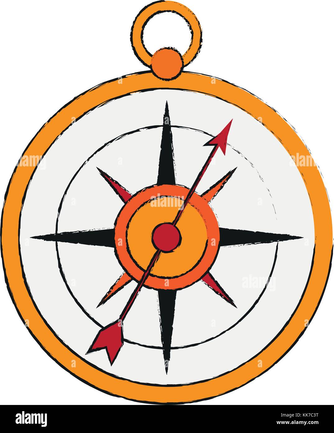 Magnetic compass vector sketch hi-res stock photography and images - Alamy