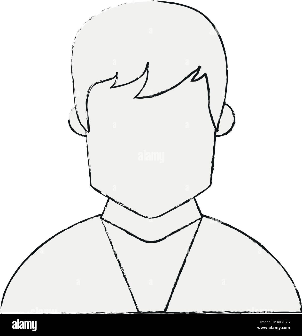 Faceless user profile sketch Stock Vector Images - Alamy