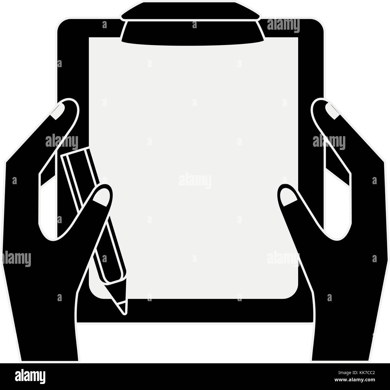 Pen clipboard hands Stock Vector Images - Alamy