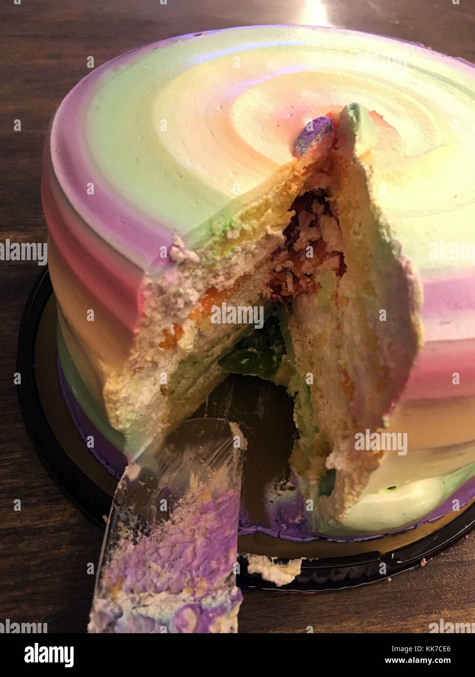 cake mousse rainbow color Stock Photo - Alamy