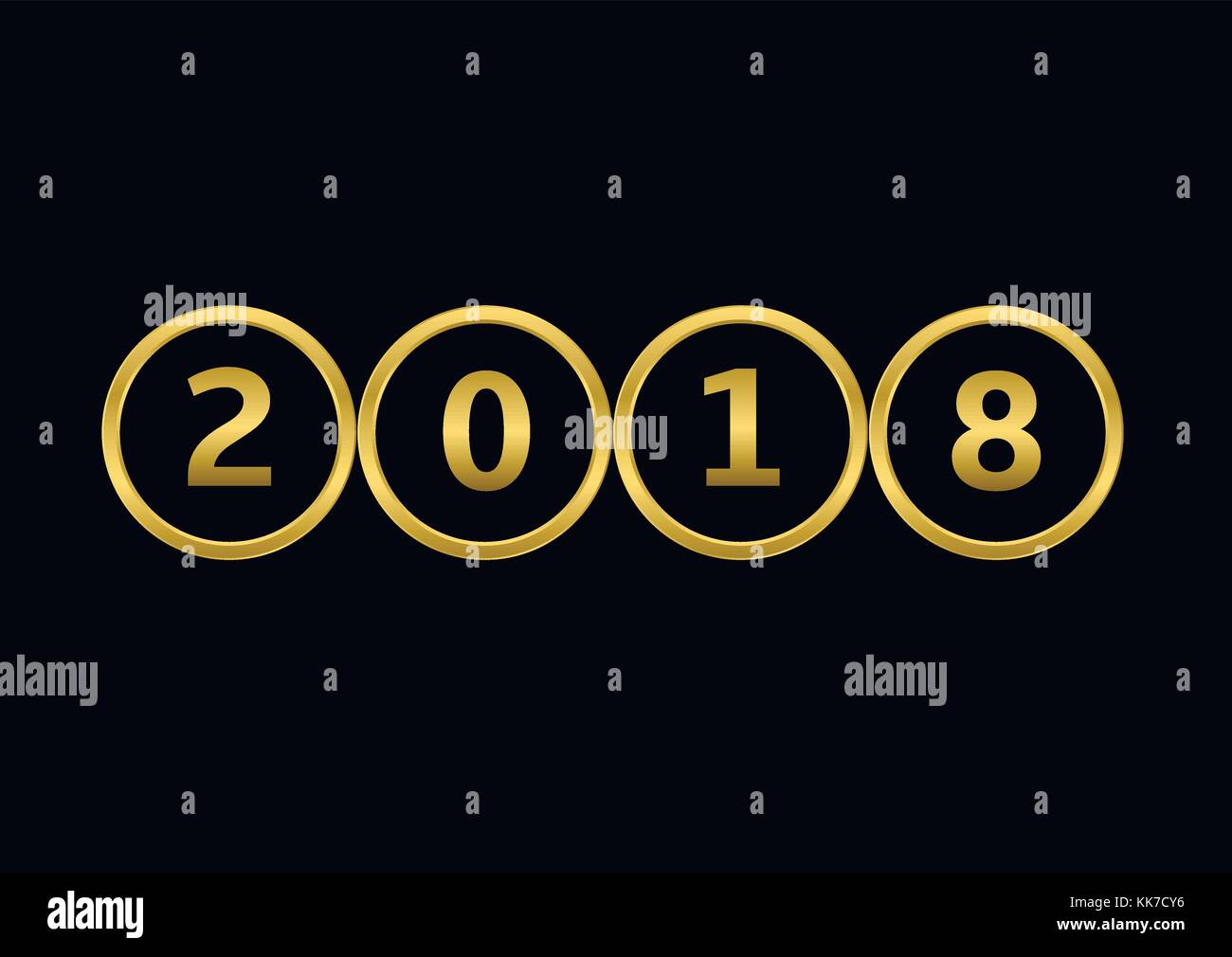 Golden numbers 2018 Stock Vector Image & Art - Alamy