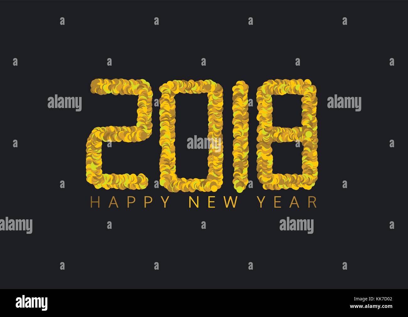 Golden numbers 2018 Stock Vector Image & Art - Alamy