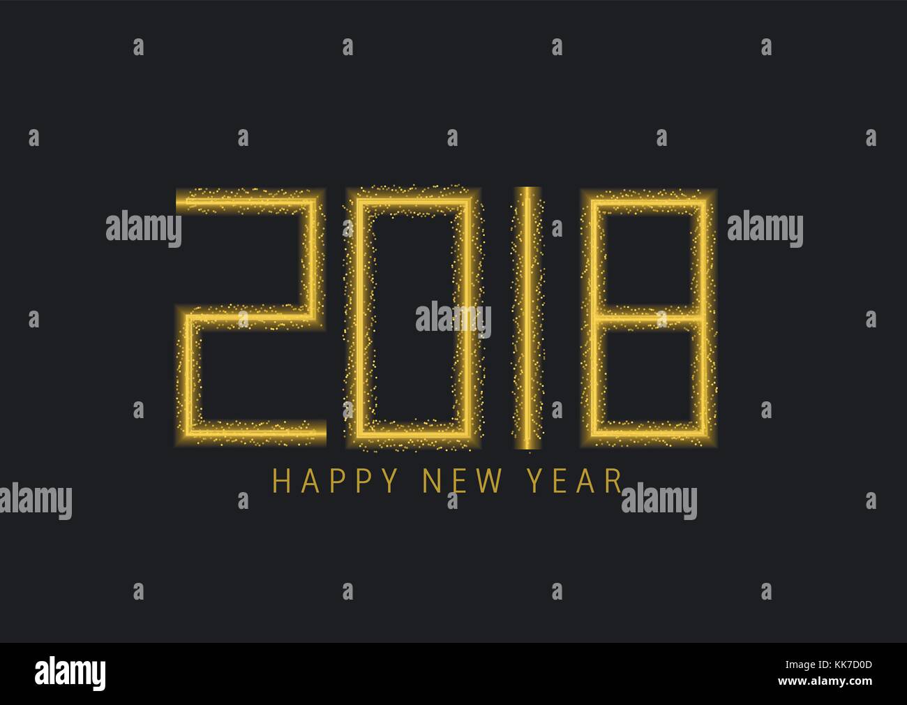 Golden numbers 2018 Stock Vector Image & Art - Alamy