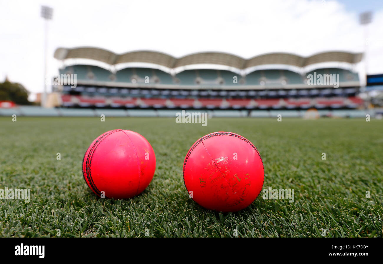 General view of the pink ball during a press conference at the Adelaide ...