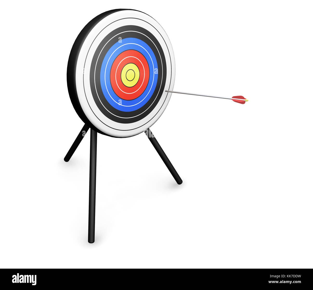 Shooting an arrow into a target Cut Out Stock Images & Pictures - Alamy