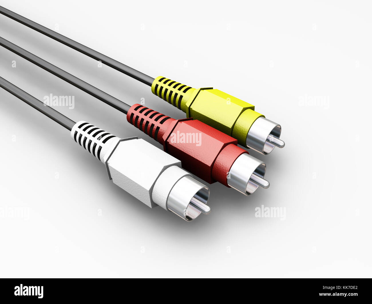 3D render of audio video cables Stock Photo - Alamy