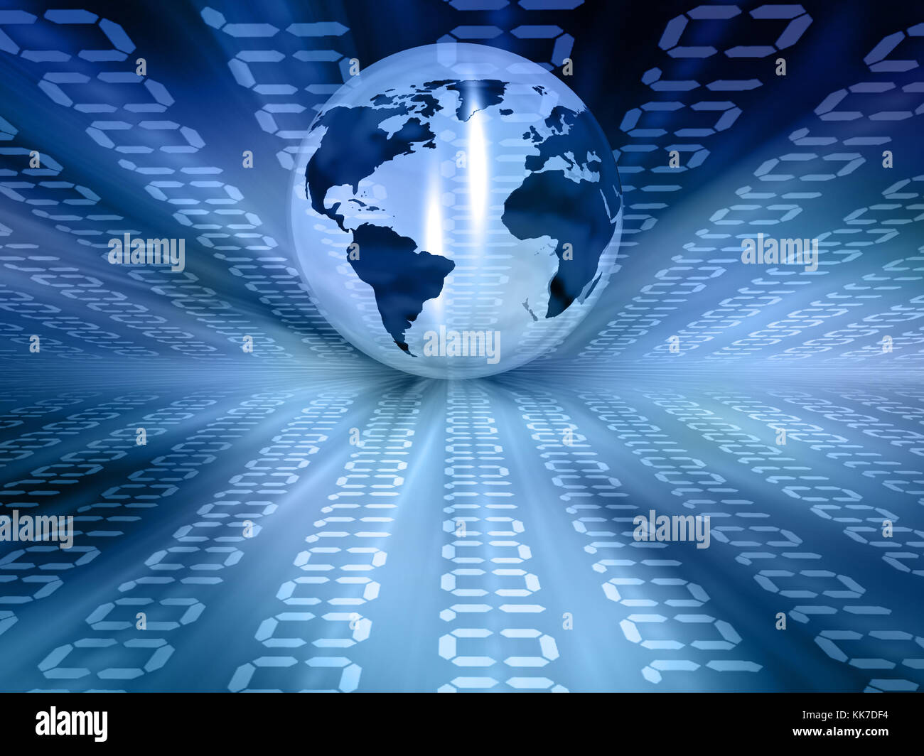 3D render of a globe on a binary code background Stock Photo - Alamy
