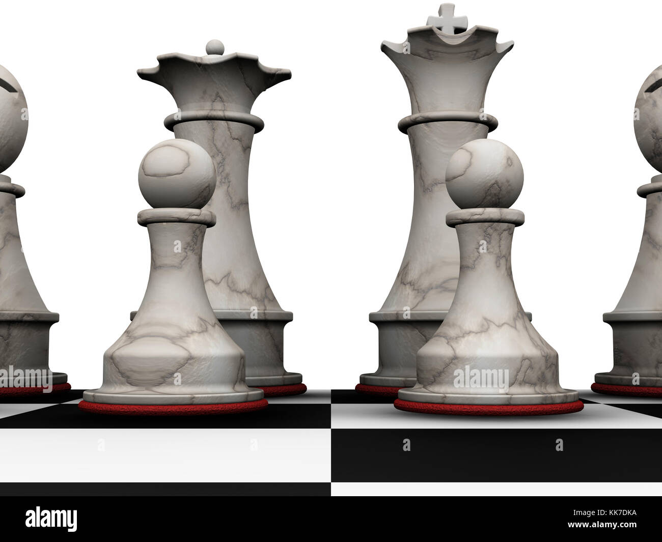 3D render of chess pieces Stock Photo - Alamy
