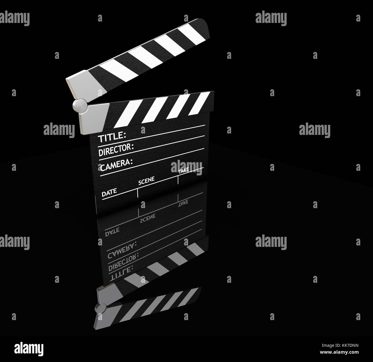 3D render of a clapper board Stock Photo - Alamy