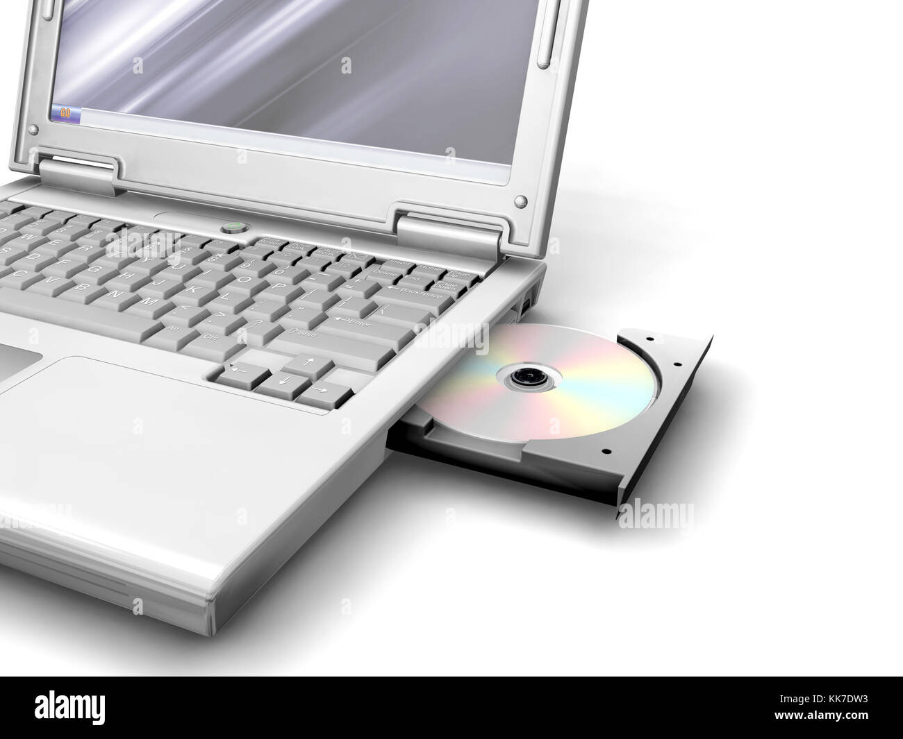3D render of a CD drive on a laptop Stock Photo - Alamy