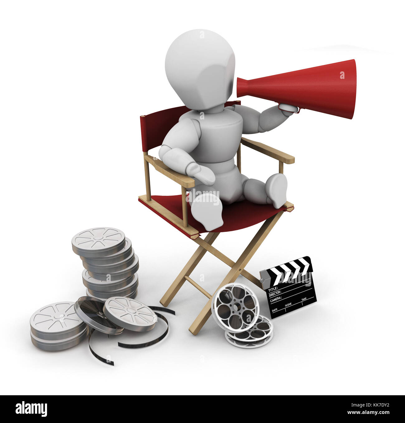 3D render of a film director Stock Photo - Alamy