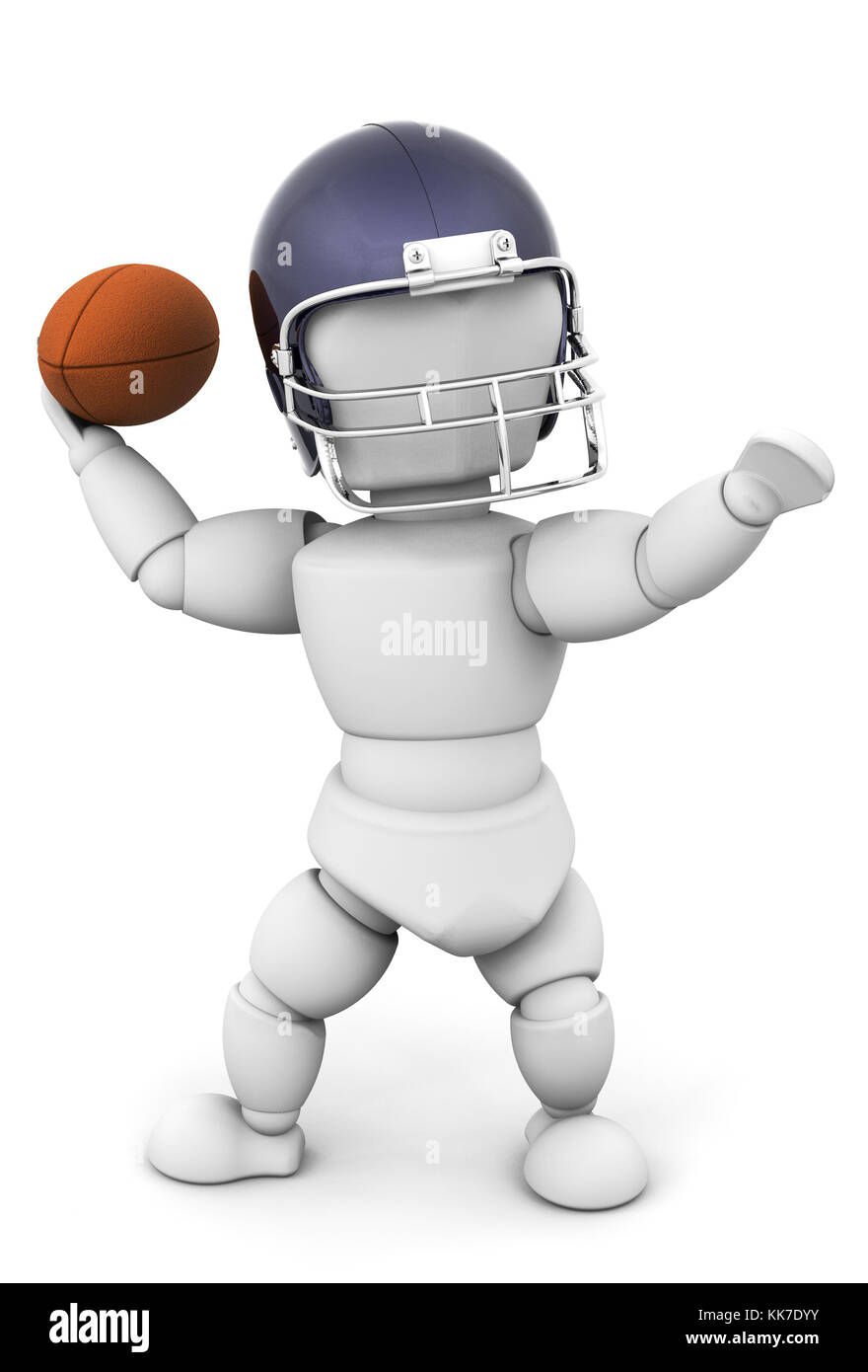 3D render of an american football player Stock Photo - Alamy