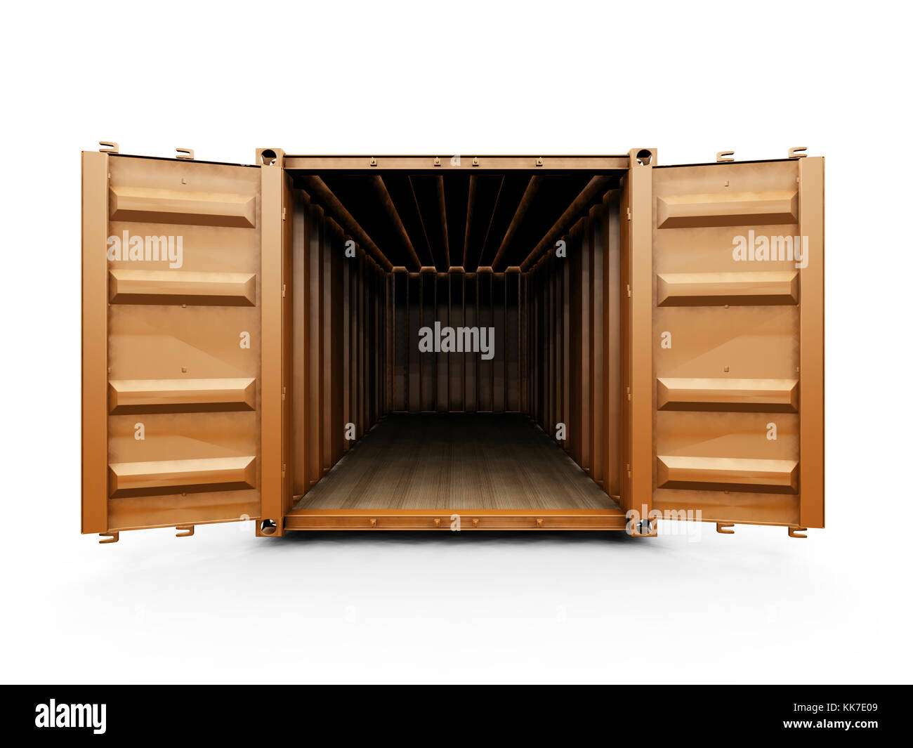 3D render of a freight container Stock Photo - Alamy