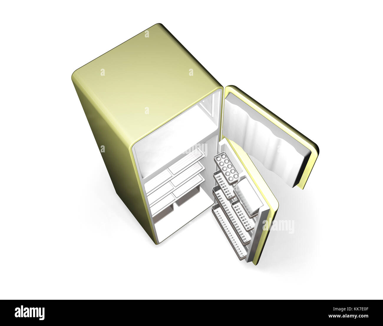3D render of a fridge Stock Photo - Alamy