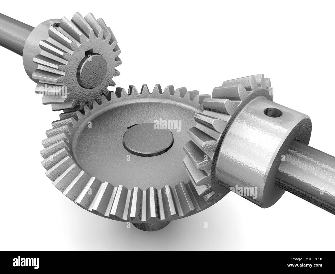 Interlocking gears isolated Black and White Stock Photos & Images - Alamy