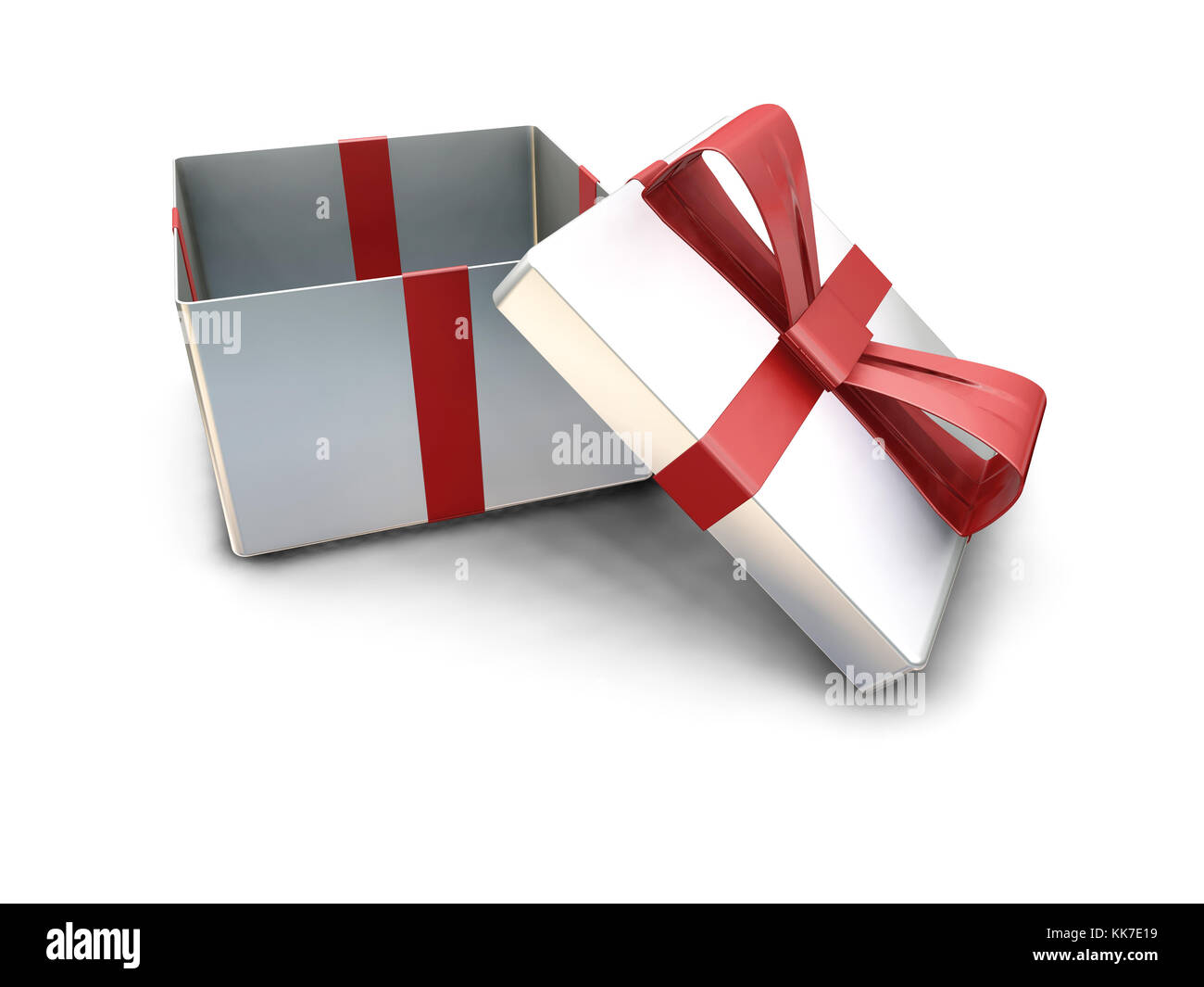 3D render of a gift box with the lid off Stock Photo - Alamy