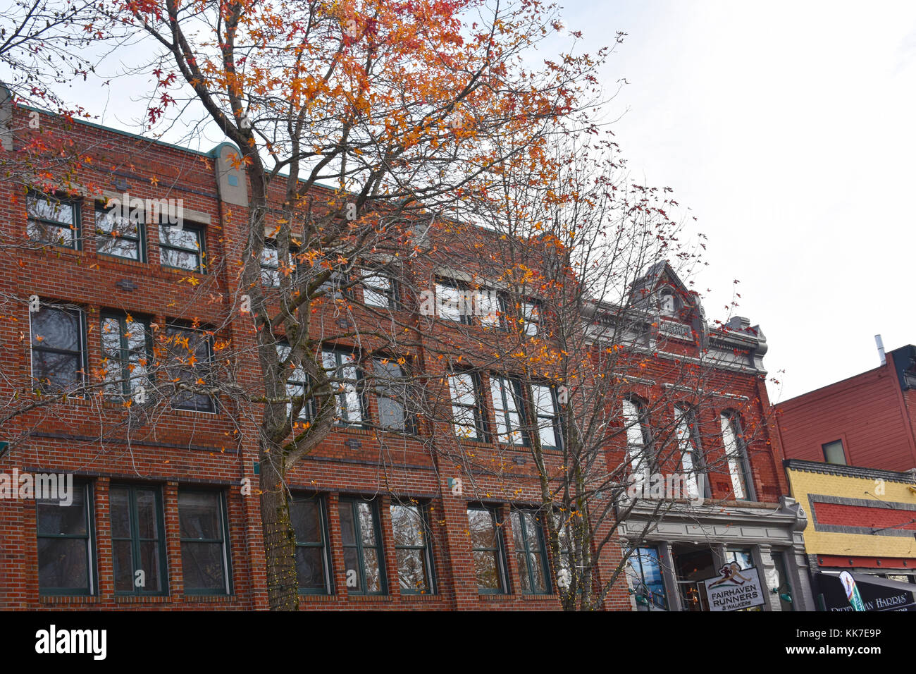 Old historic buildings in dowtown Fairhaven Washington Stock Photo - Alamy