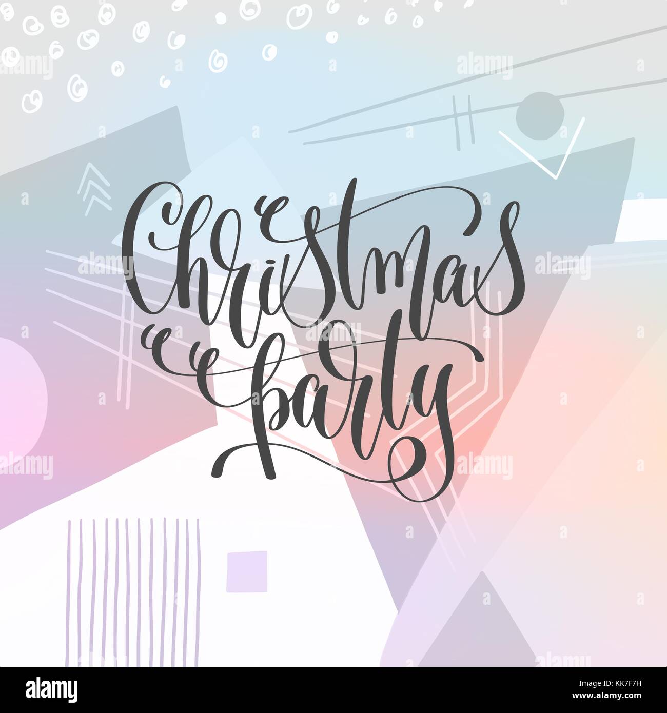 christmas party - hand lettering poster to winter holiday Stock Vector ...