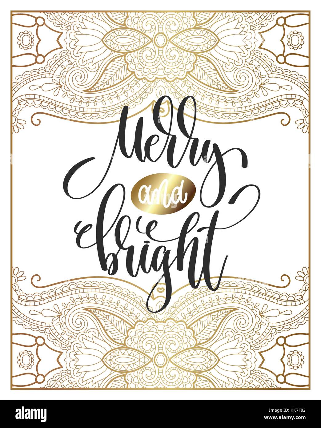 Merry bright phrase Stock Vector Images - Alamy