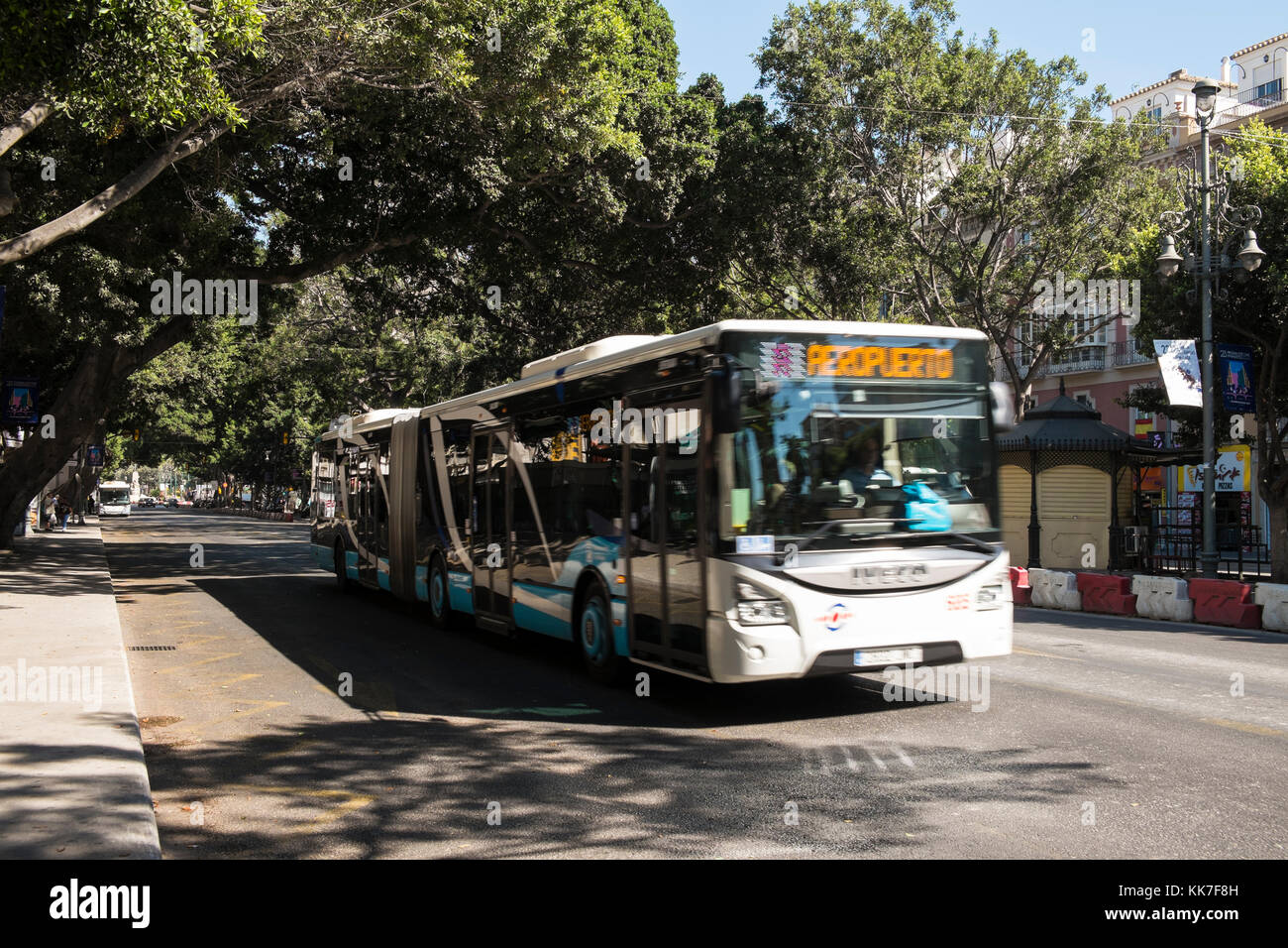 Articulated bus in Málaga, Spain Stock Photo - Alamy
