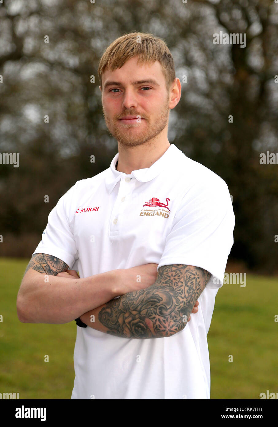 Tom Bishop poses during the squad announcement for the Gold Coast 2018 ...