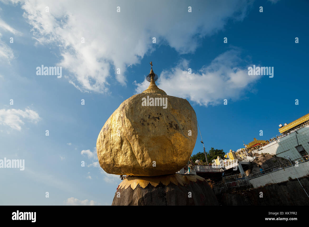 Kyaikto, Myanmar, the Golden Rock with the Kyaiktiyo Pagoda Stock Photo ...