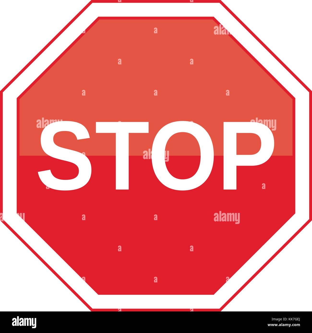 illustration Traffic stop sign graphic isolated on white Stock Vector ...