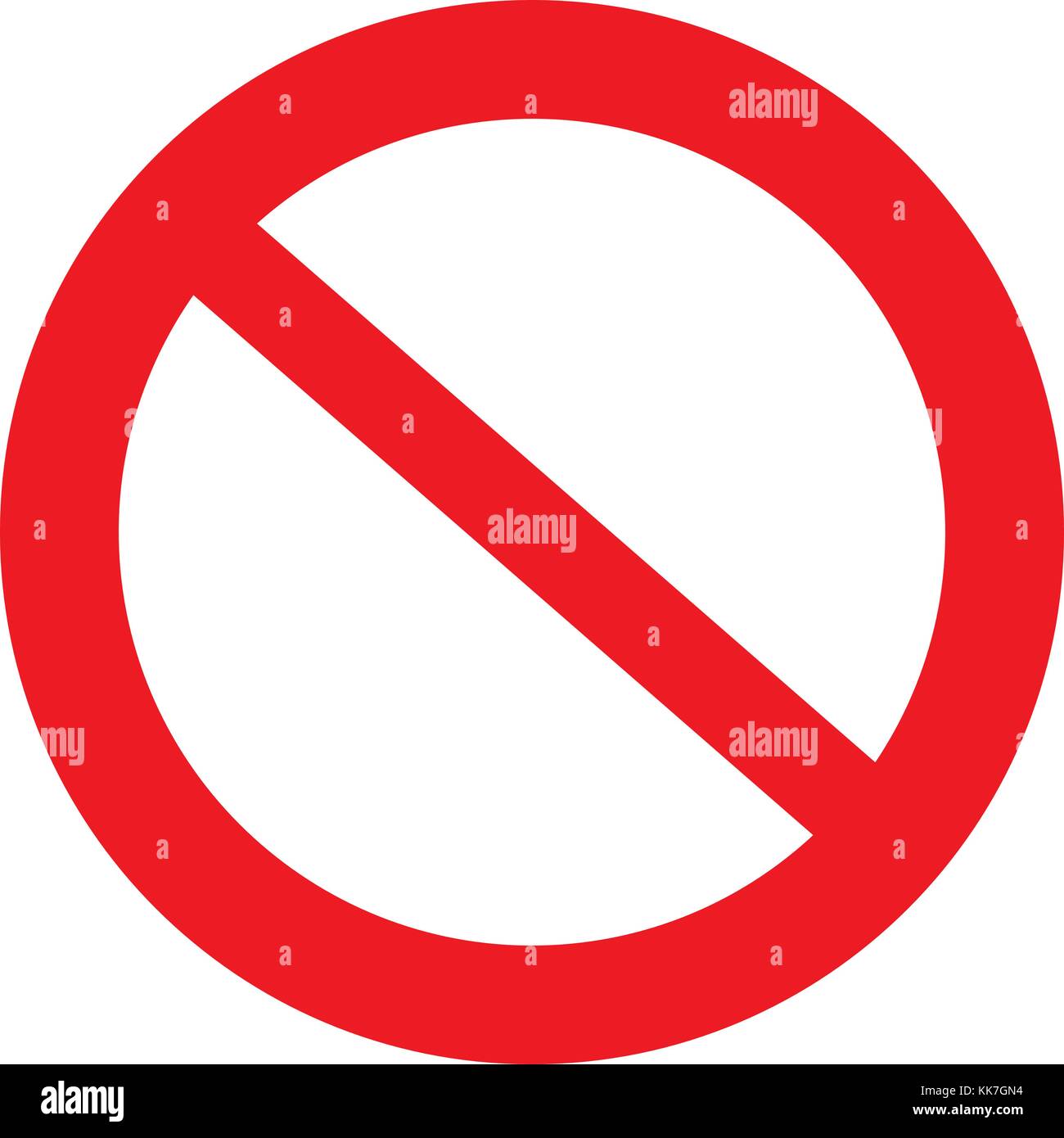 Not Allowed Sign, isolated on the white, Traffic sign illustration ...