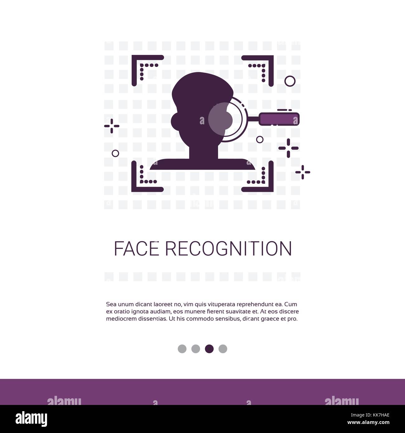 Face Scanning Biometric Identification Concept Web Banner With Copy ...