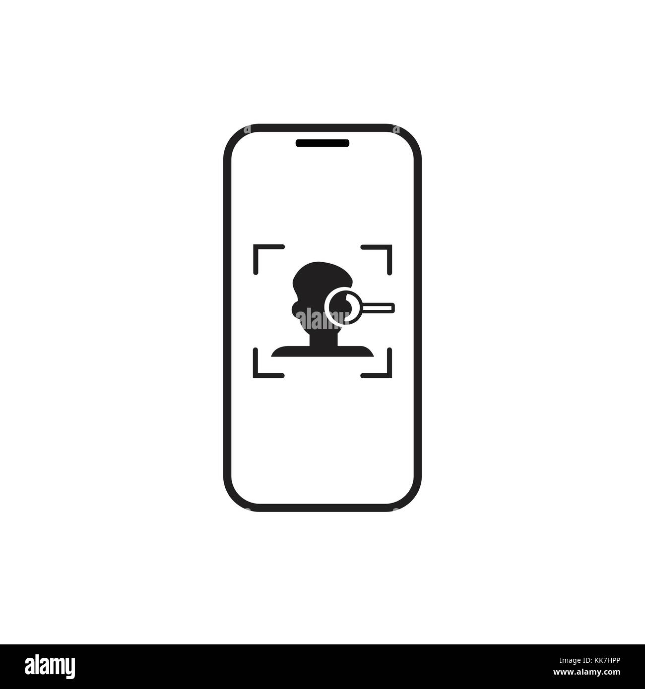 Smart Phone Face Scanning Recognition System Biometric Identification ...