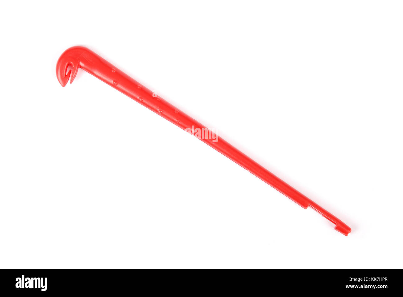 One red loop tier isolated on white background Stock Photo - Alamy