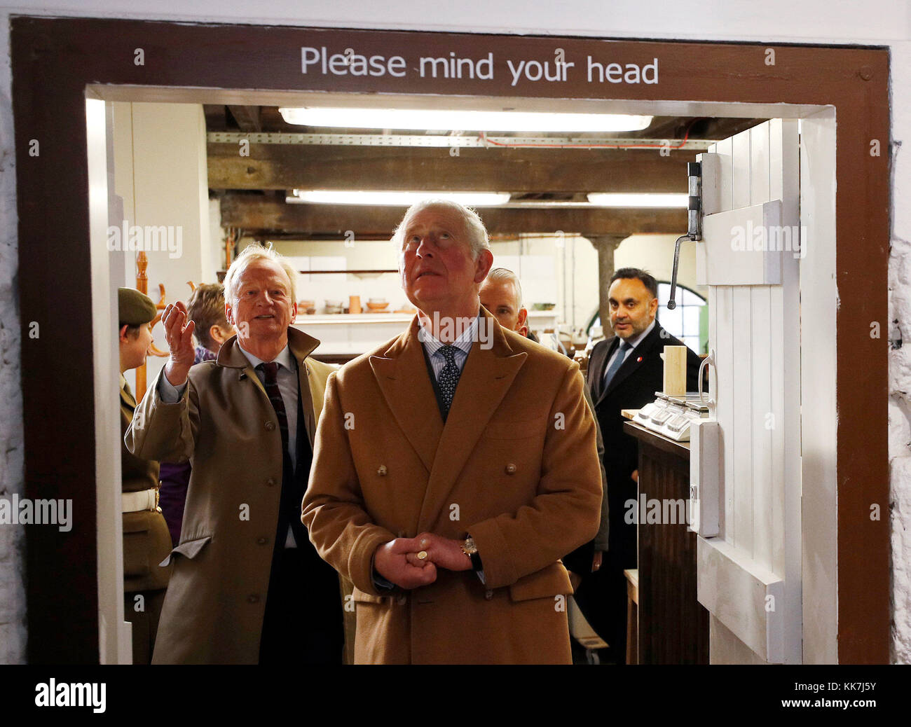 The Prince of Wales walks through the newly opened Clay College during ...