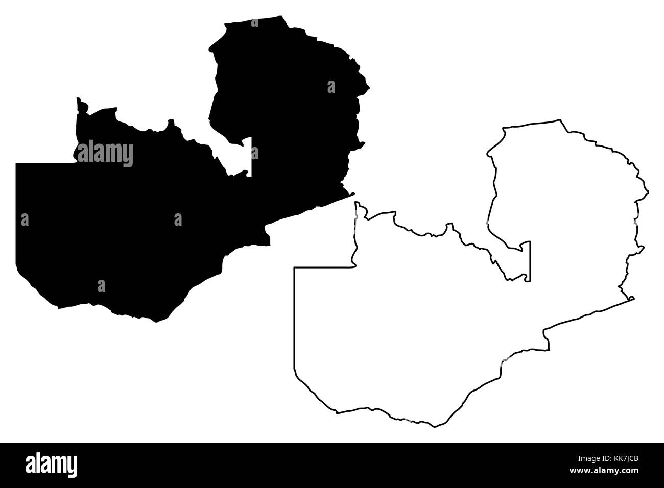 Zambia Map Stock Vector Images - Alamy