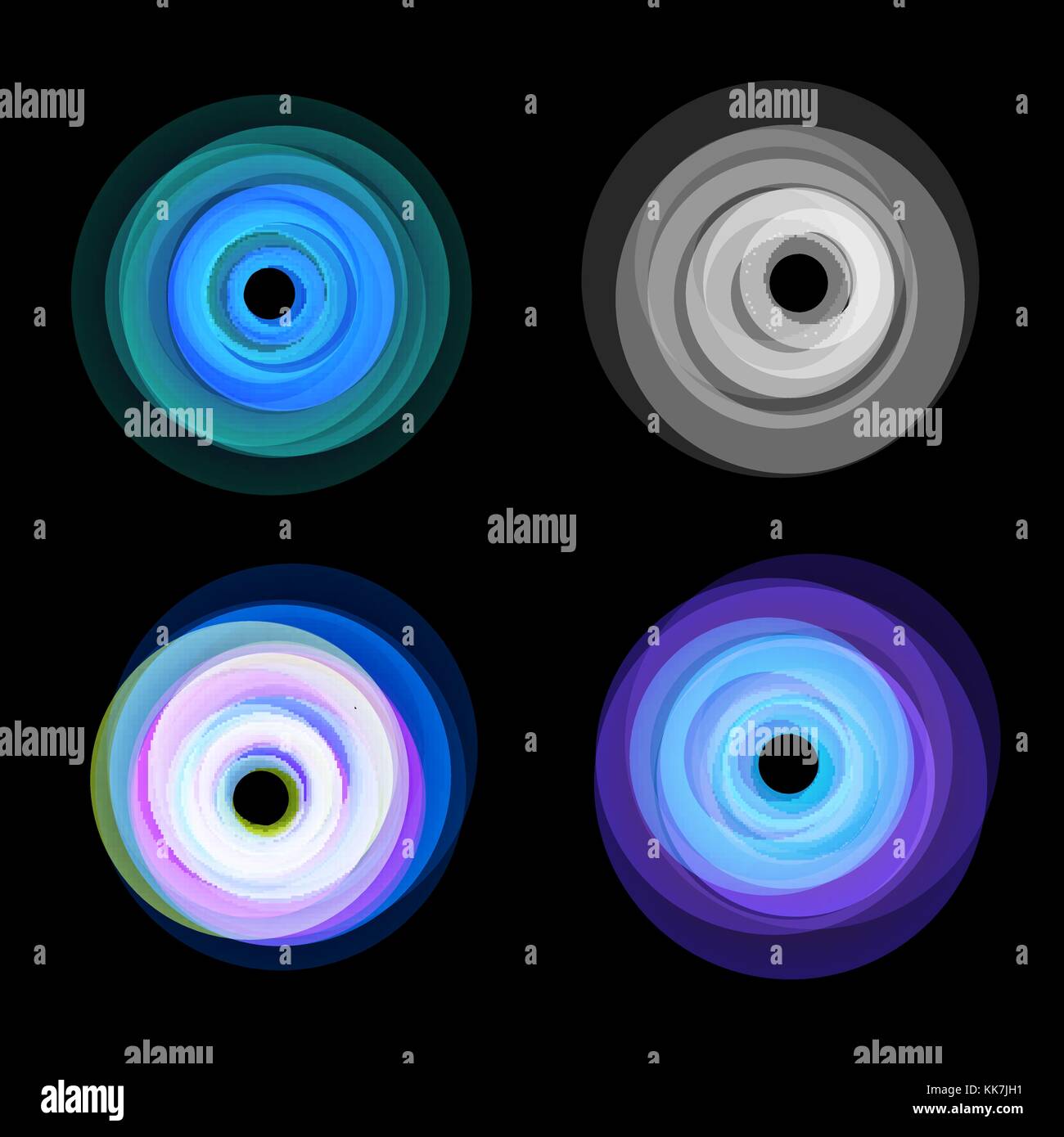 Hurricane, typhoon, tornado funnel, wind storm logo. Abstract twisted ...
