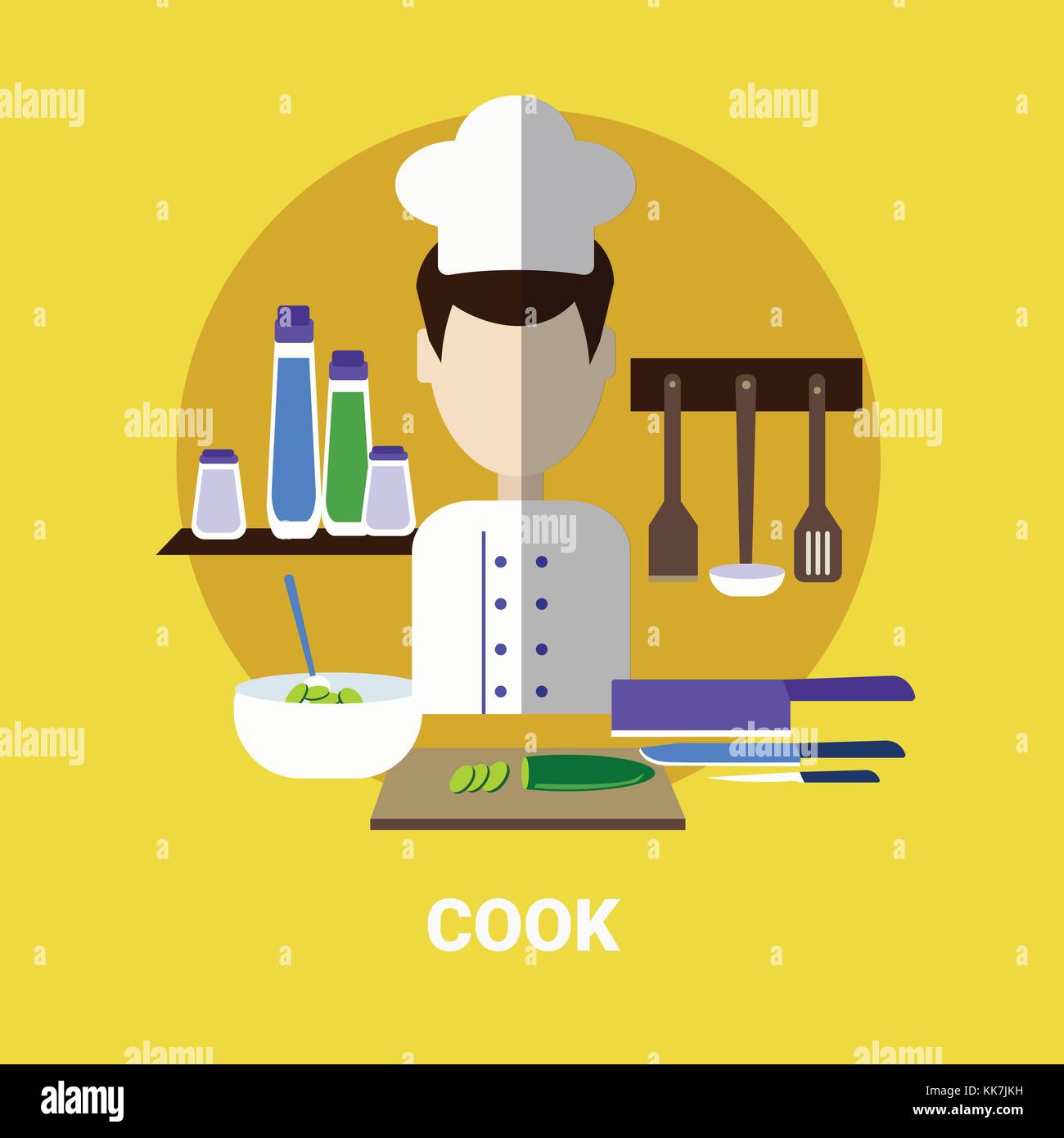 Male Cook Cooking Meal Profile Avatar Icon Stock Vector Image & Art - Alamy