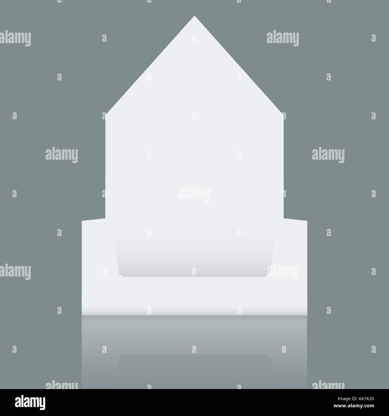 Empty Cardboard display box mockup with front viewpoint. Realistic ...