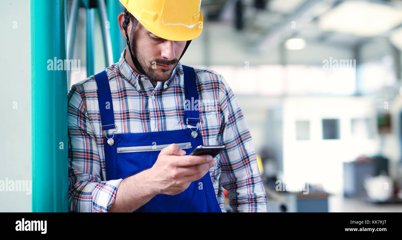 industrial factory employee working in metal manufacturing industry ...