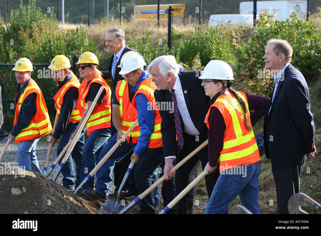 Members of the I-405/SR 167 Interchange Direct Connector project team ...