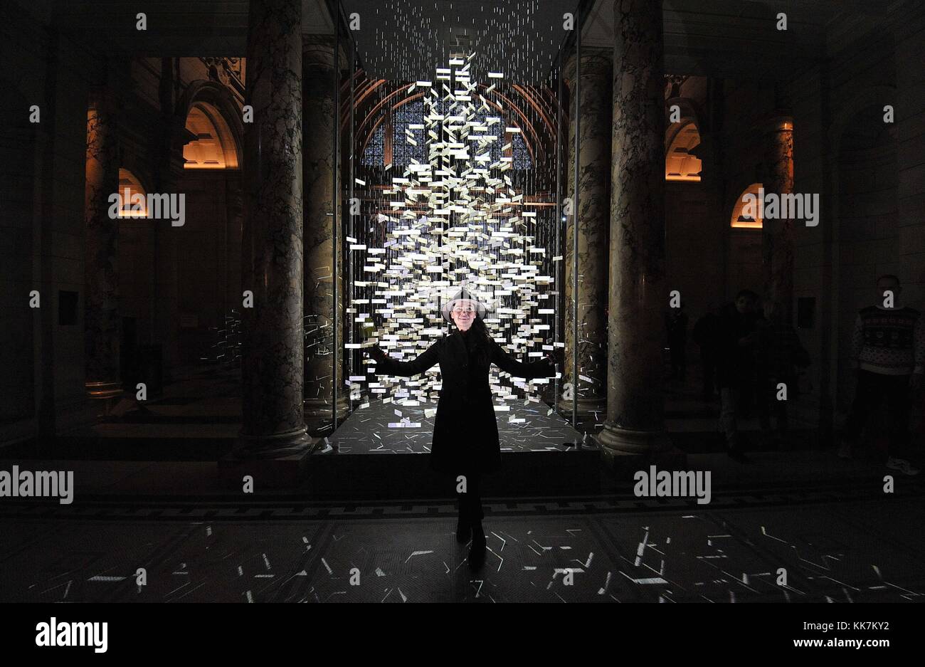 Stage and performance designer Es Devlin stands by her design, The Singing Tree, installed at ...