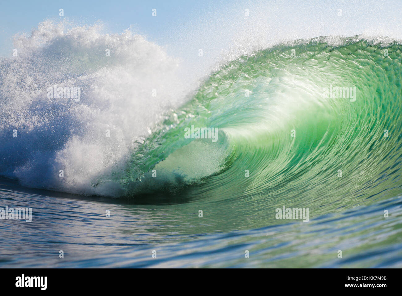 Ocean Wave Breaking Stock Photo - Alamy