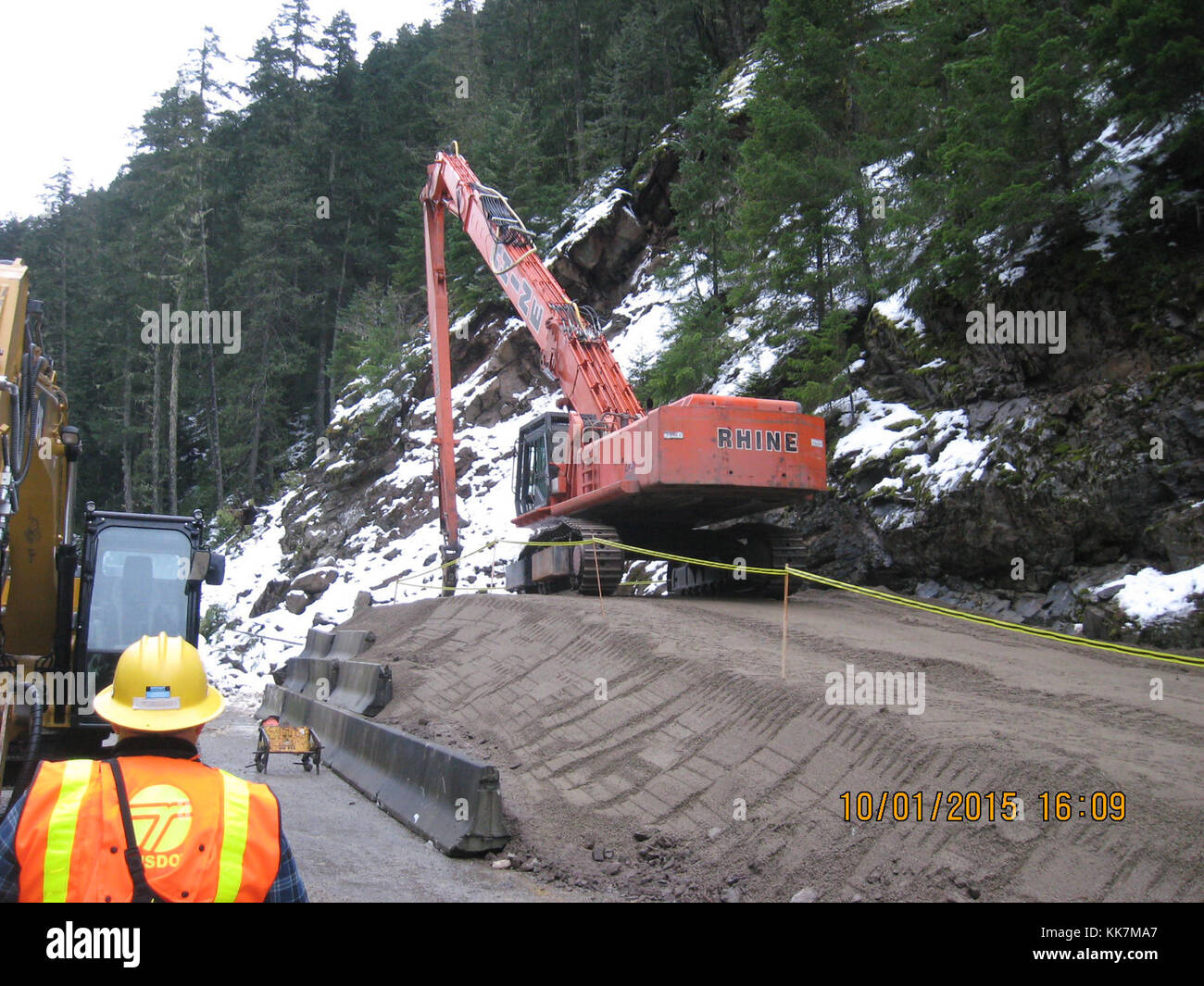 Crews have added dowels to stabilize slope, removed loose debris from ...