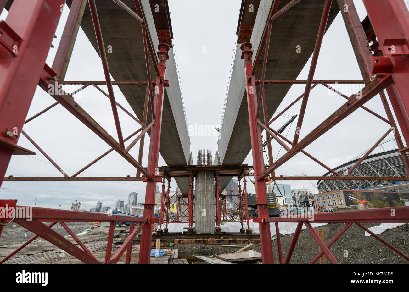 This November 2016 photo shows progress on the future northbound SR 99 ...