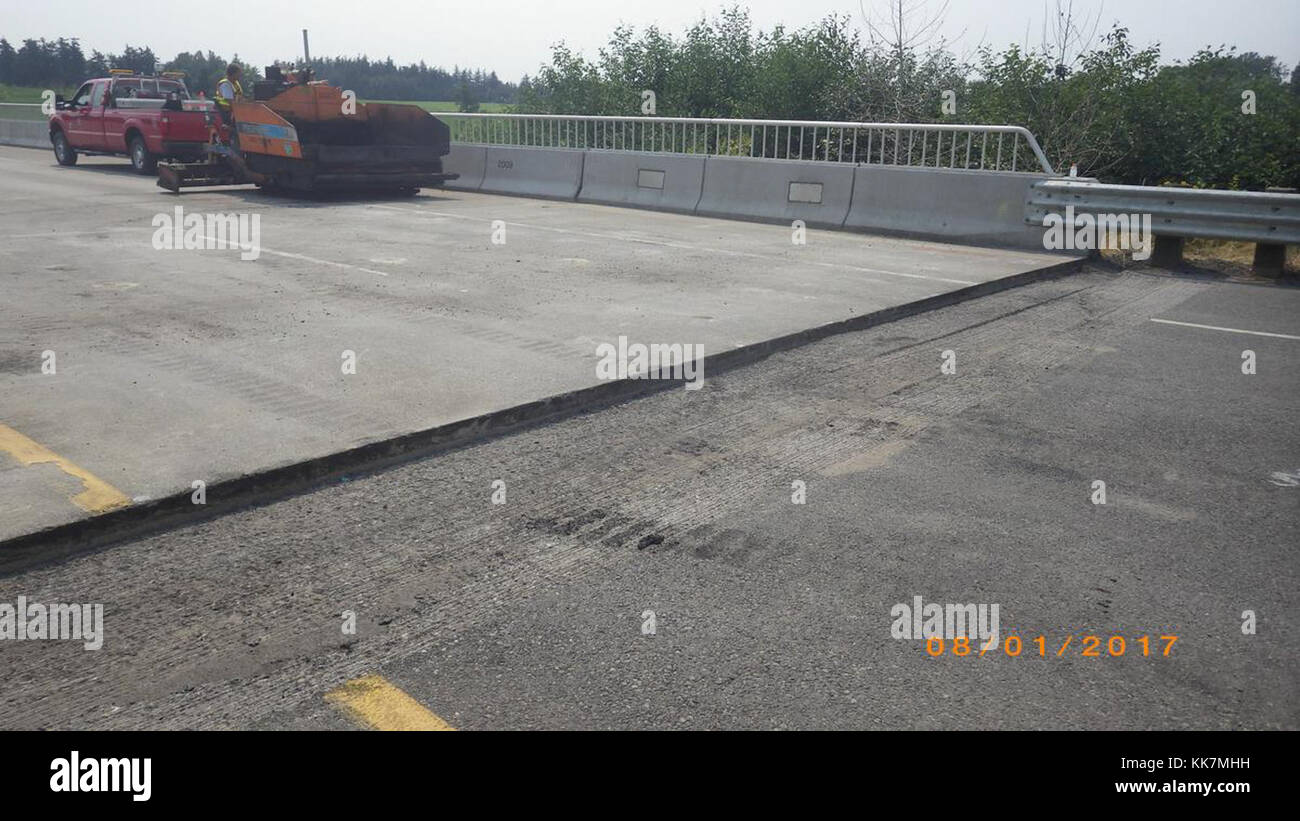 WSDOT maintenance crews removed some asphalt to level out the road with ...