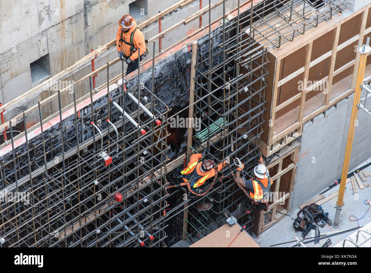 Crews working for Seattle Tunnel Partners build the internal ...
