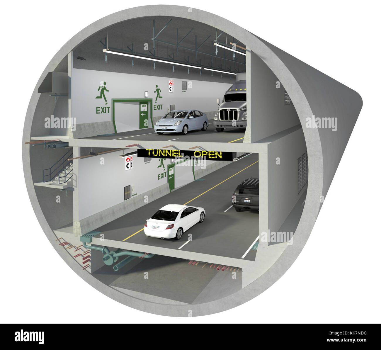 This December 2016 rendering shows a cross-section of the SR 99 tunnel ...