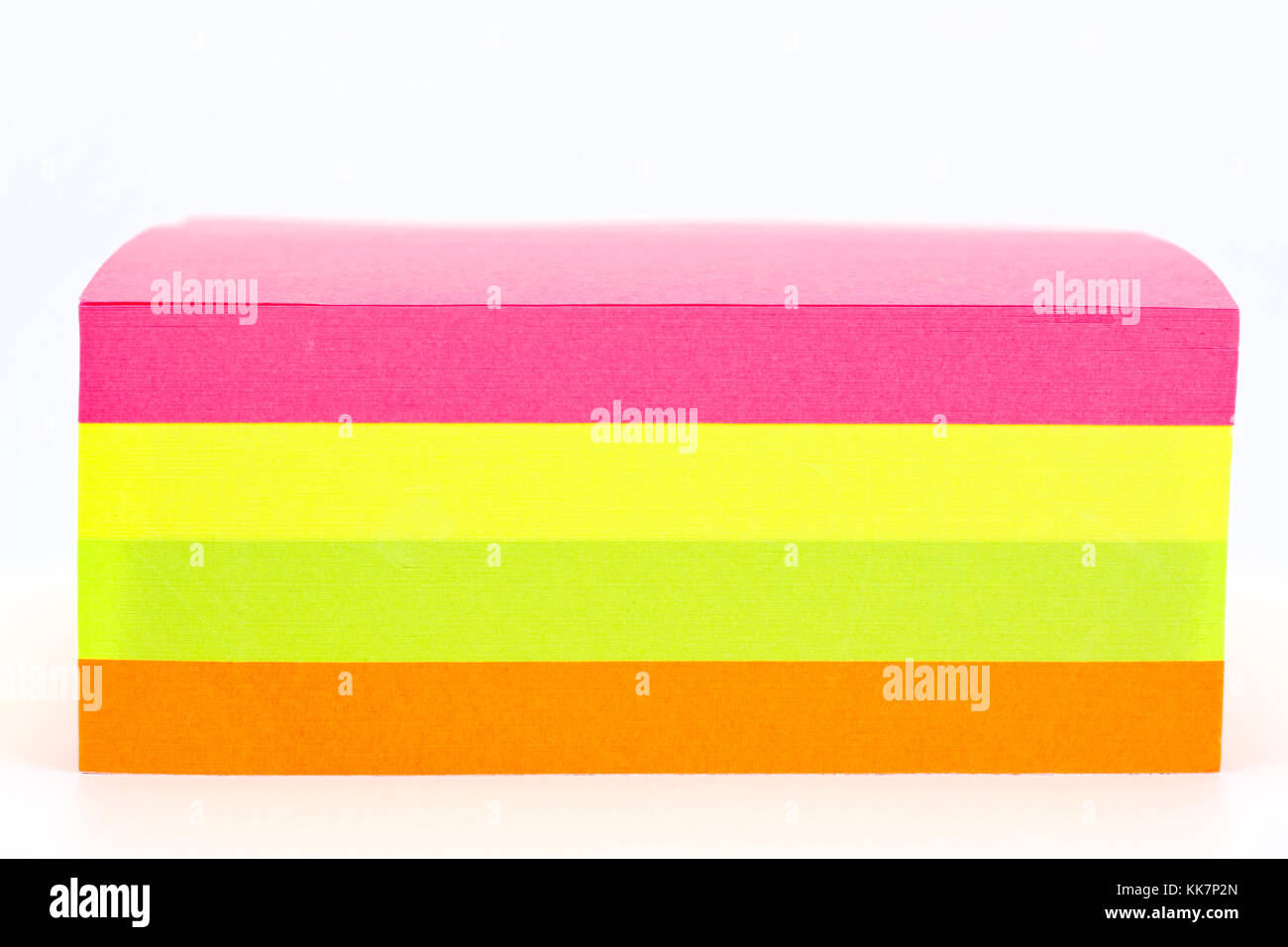 Multi colored sticky note isolated on white background Stock Photo - Alamy