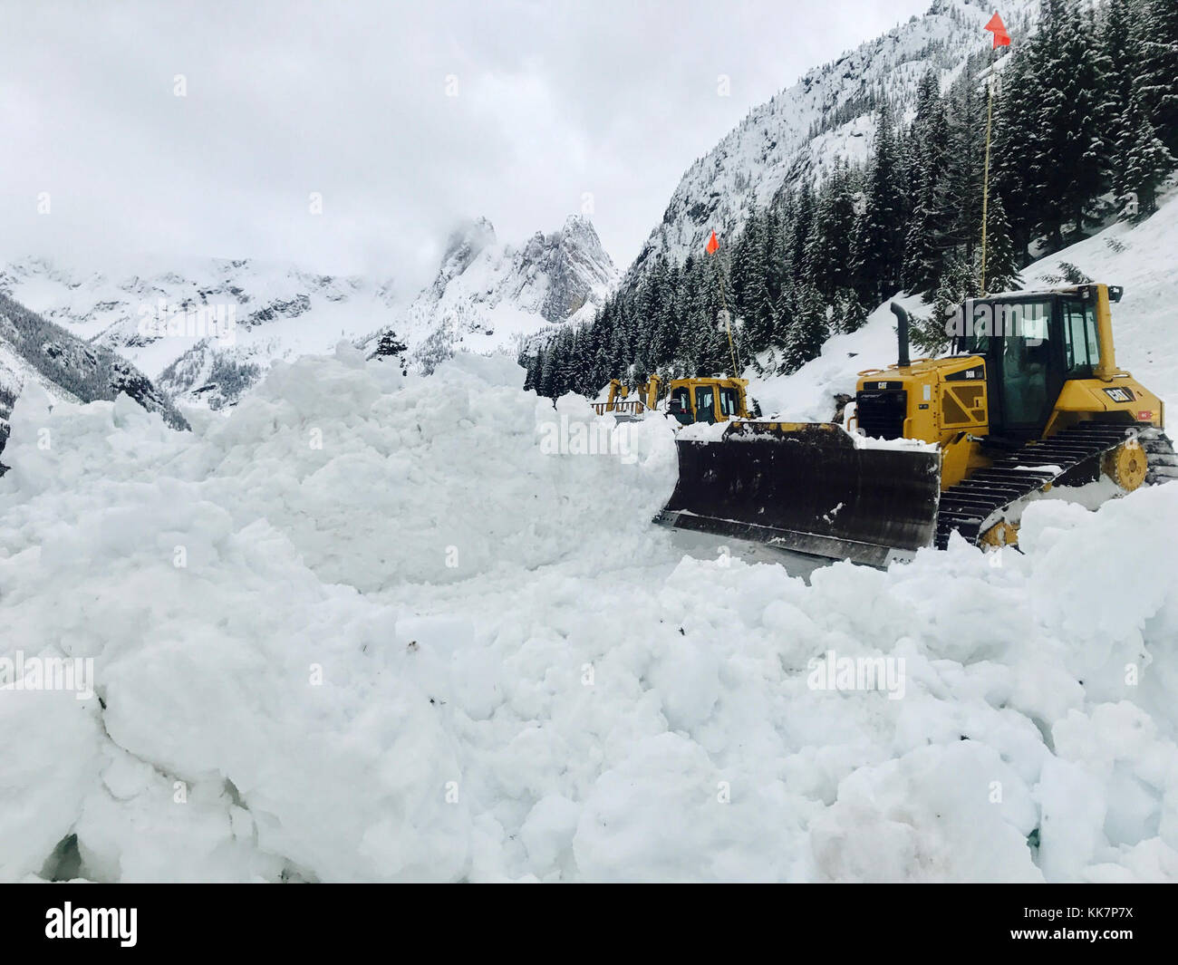 When the snow depth below an avalanche chute exceeds about eight feet ...