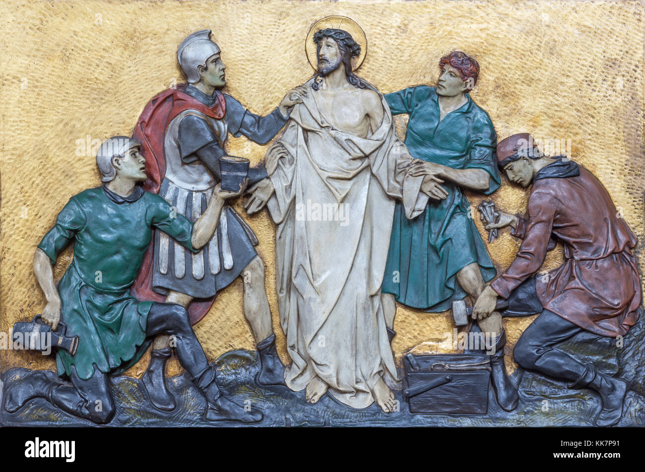 Jesus christ stripped of his garments hi-res stock photography and ...
