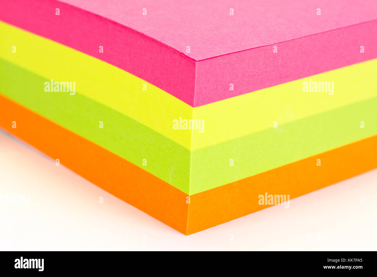 Multi colored sticky note isolated on white background Stock Photo - Alamy
