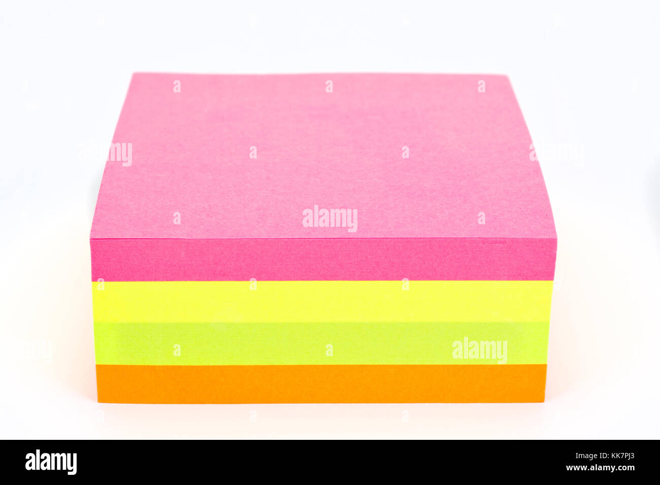 Multi colored sticky note isolated on white background Stock Photo - Alamy